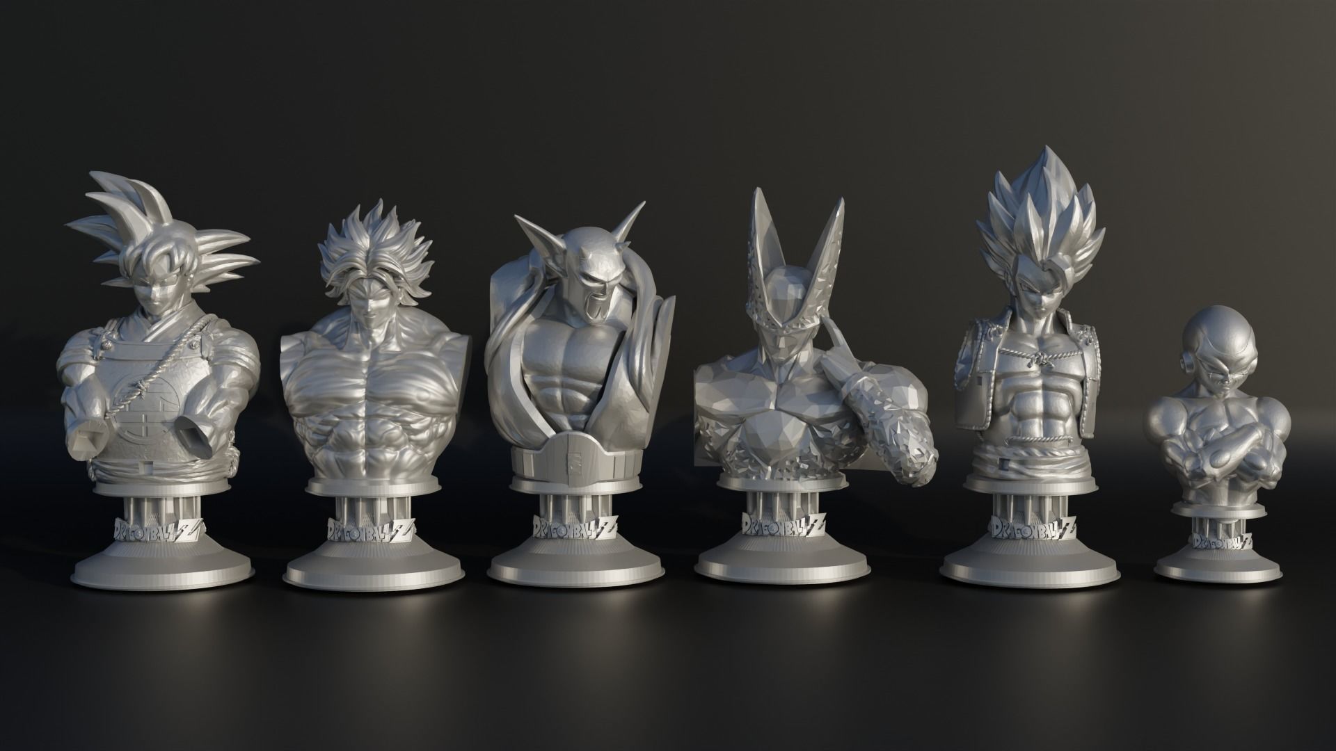 Anime Character Chess Set - Popular 12 Character 3D model 3D printable ...