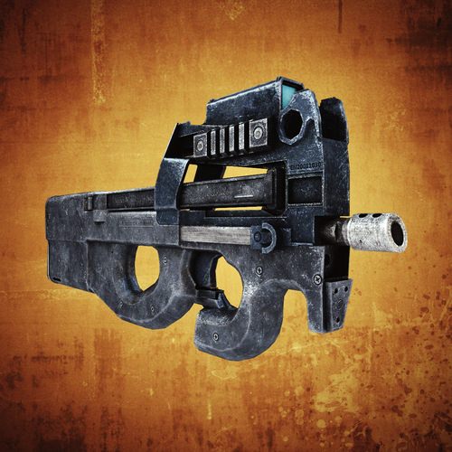 FN P90 SMG 3D Model Game ready .max .obj .fbx .lwo .lw .lws .ma .mb ...