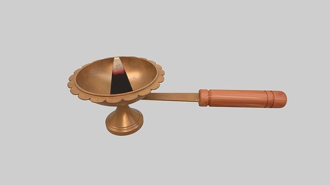 benzoin resin guggal dhoop sambrani stand 3D model | CGTrader