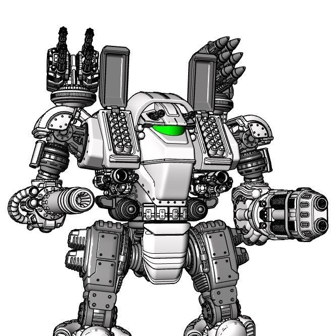 Project Malleus Parabellum 28mm Mech 3D model 3D printable | CGTrader