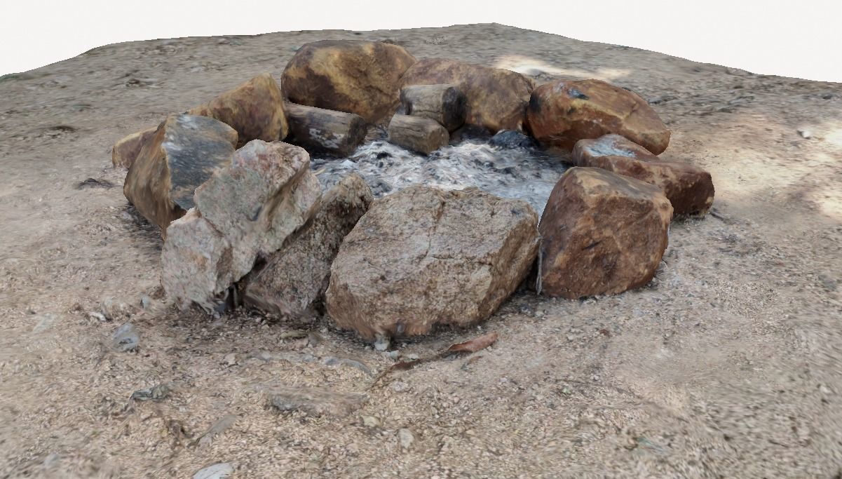 Bonfire HD 3D scan in open space 3D model | CGTrader
