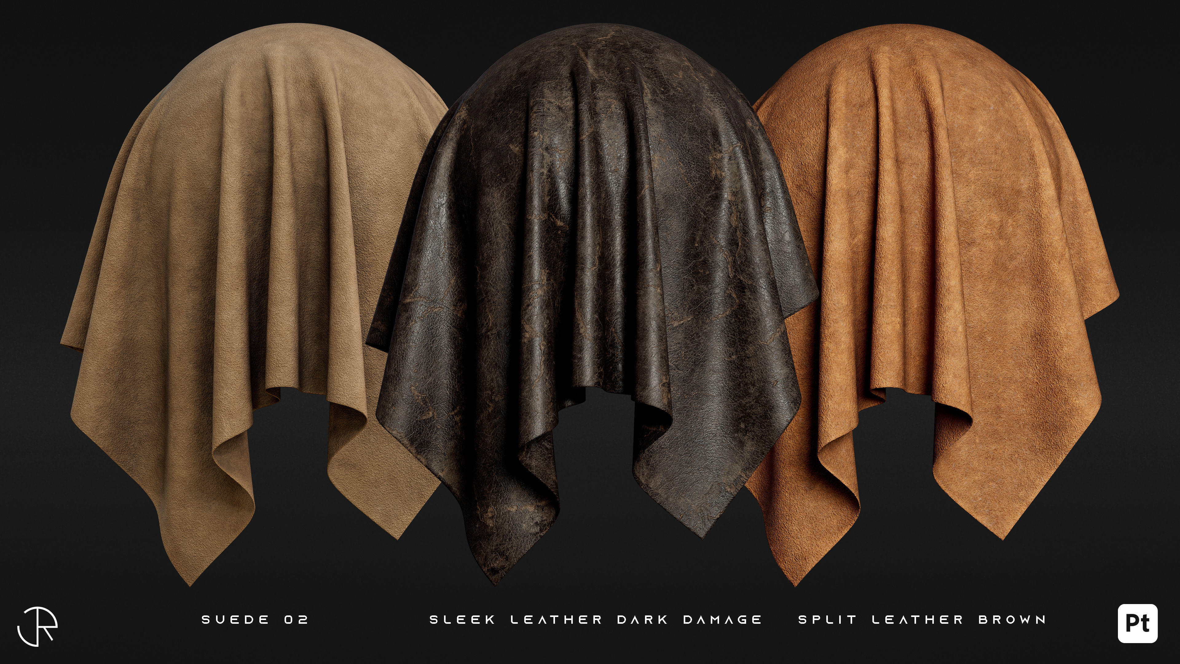 Realistic Leather Smart materials for substance painter Vol 03 3D model ...