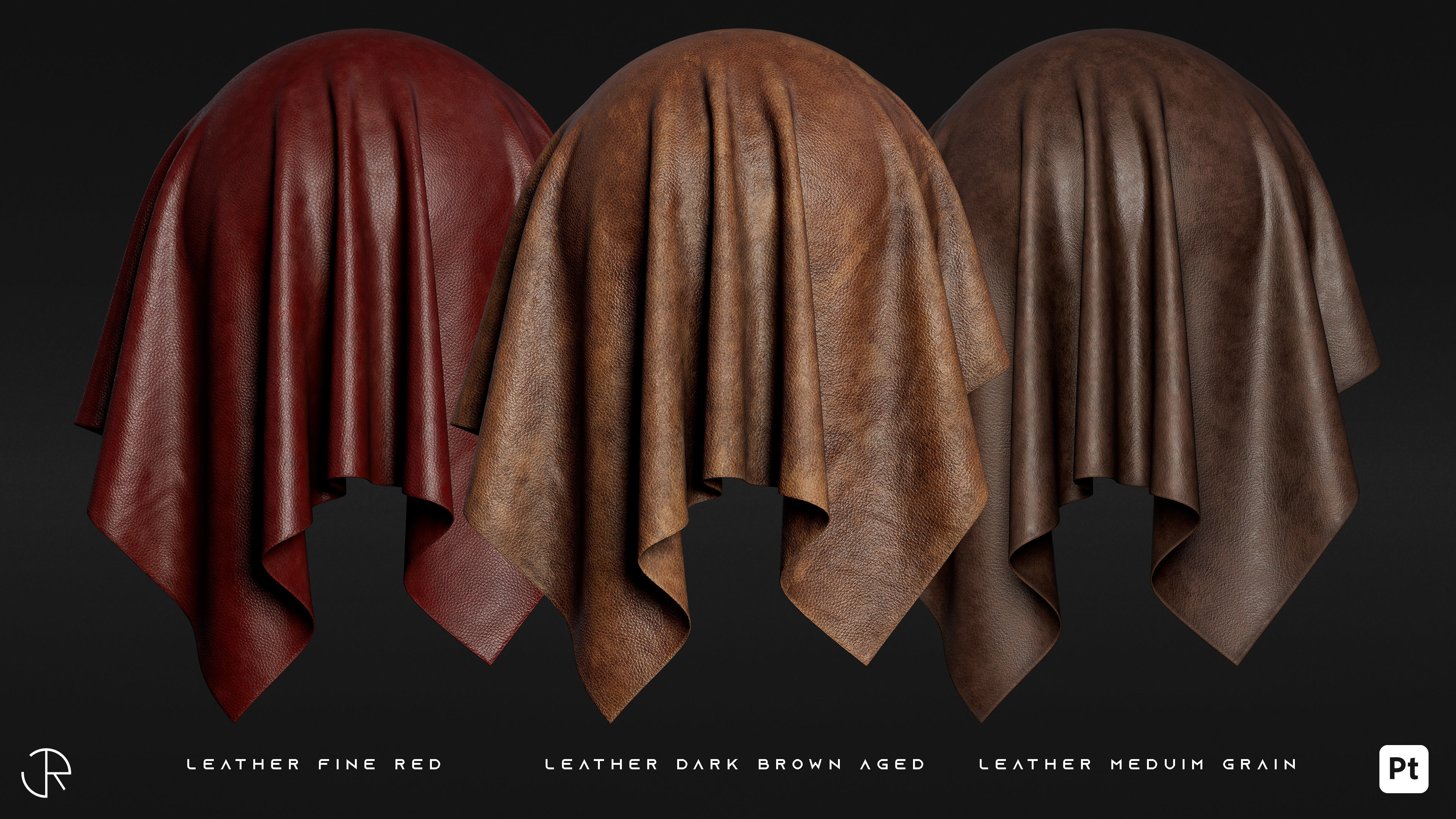 Realistic Leather Smart materials for substance painter Vol 03 3D model ...