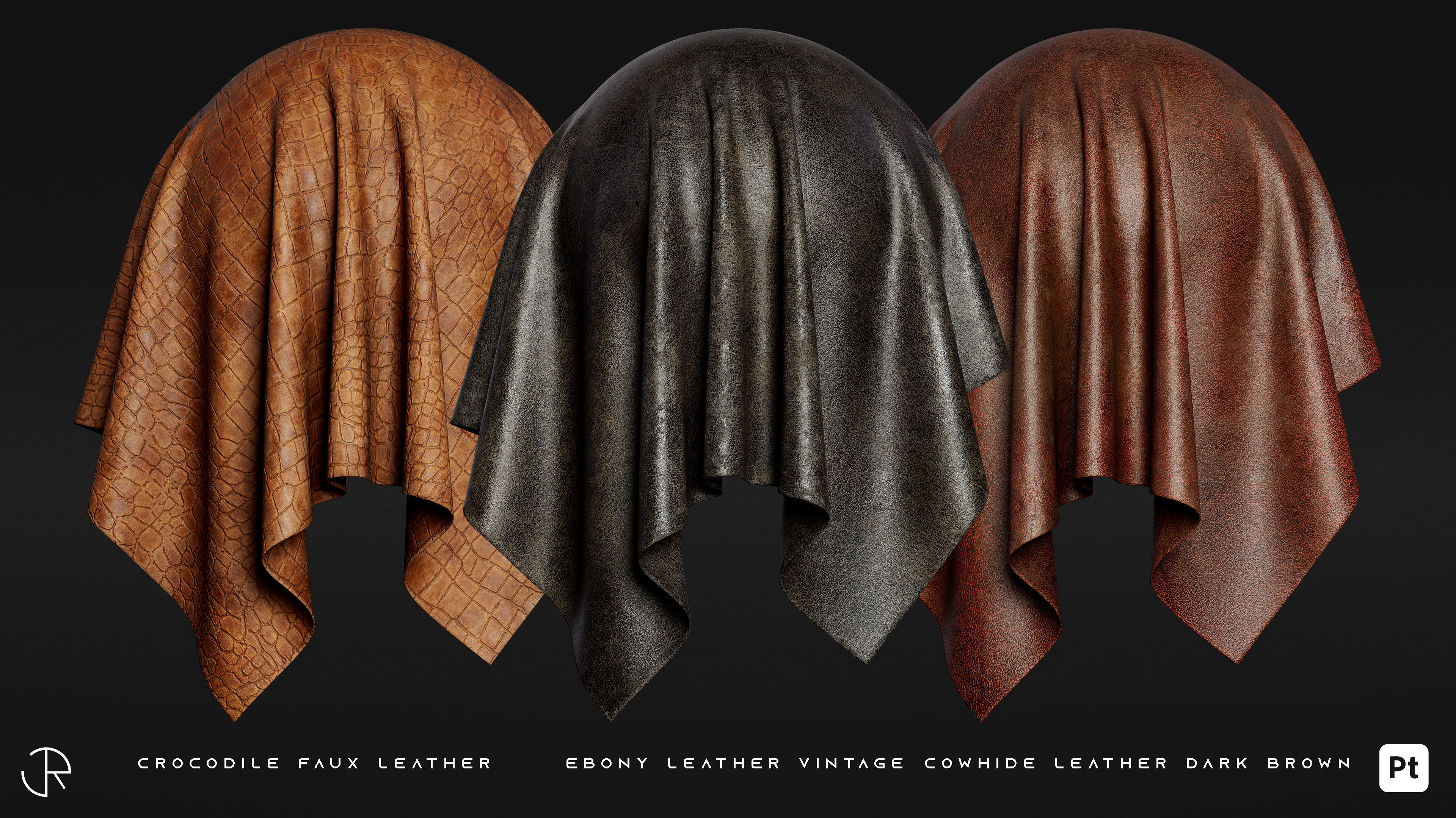 Realistic Leather Smart materials for substance painter Vol 03 3D model ...
