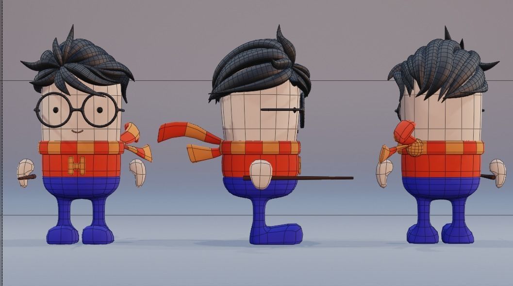 3D model Lowpoly Human character 3 VR / AR / low-poly | CGTrader