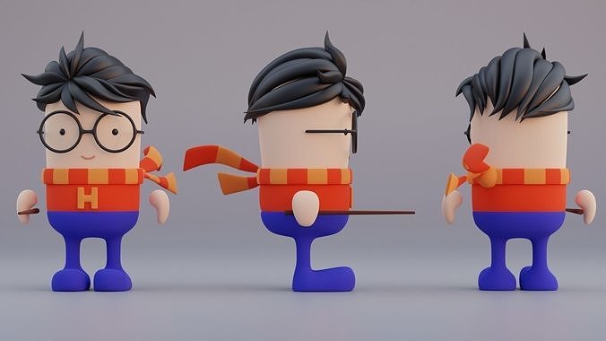 3D model Lowpoly Human character 3 VR / AR / low-poly | CGTrader