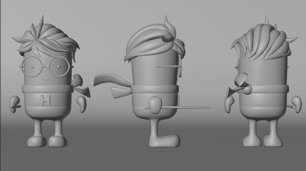 3D model Lowpoly Human character 3 VR / AR / low-poly | CGTrader