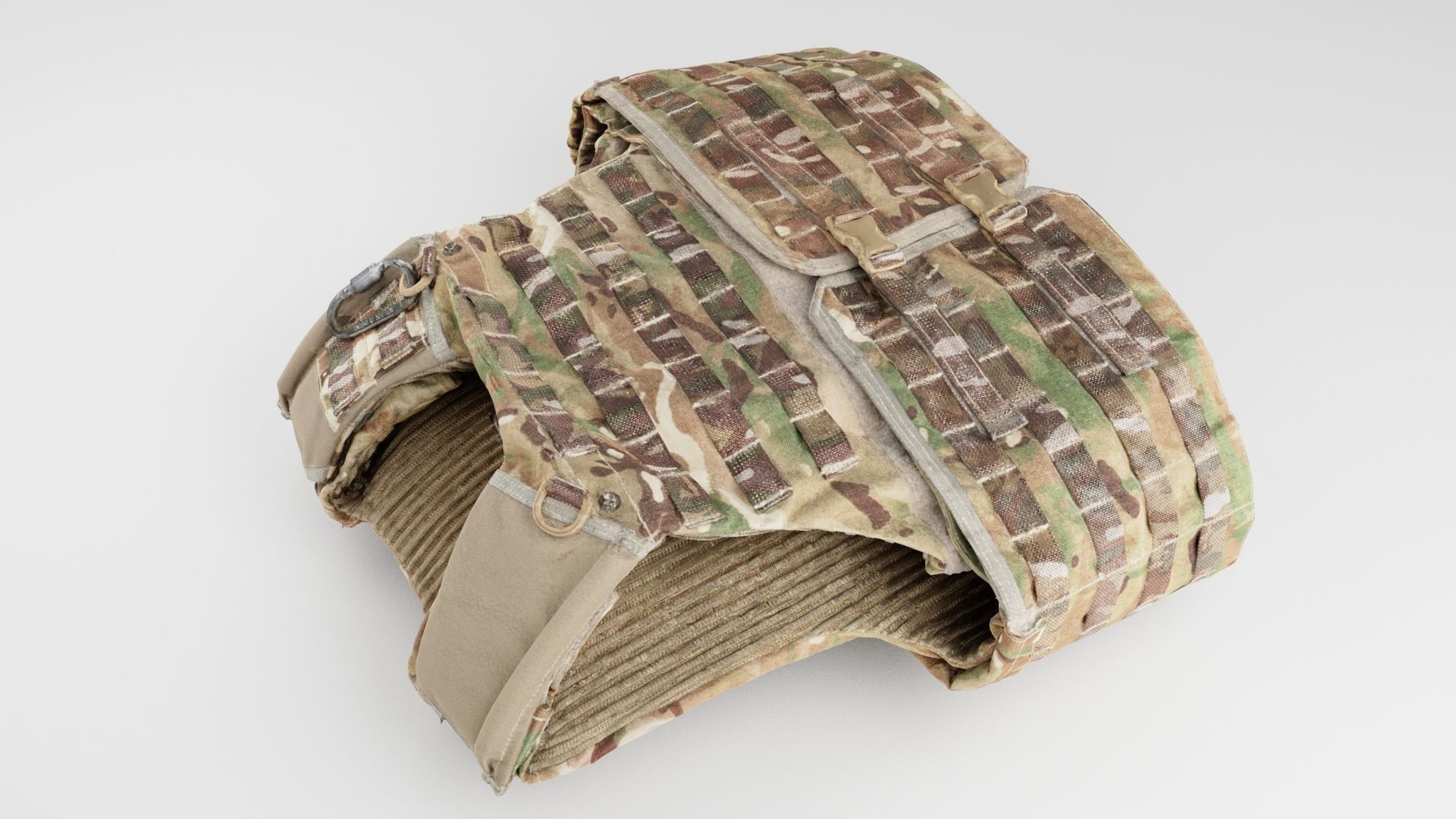 Body armour bulletproof vest armor camouflage NATO uniform 3D model ...