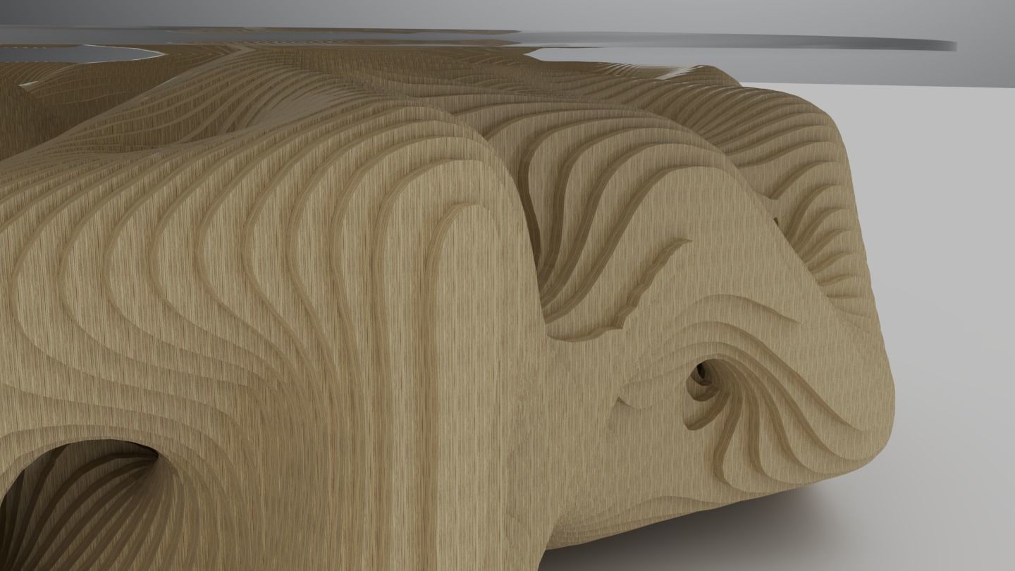 Parametric sofa table 3D model | CGTrader