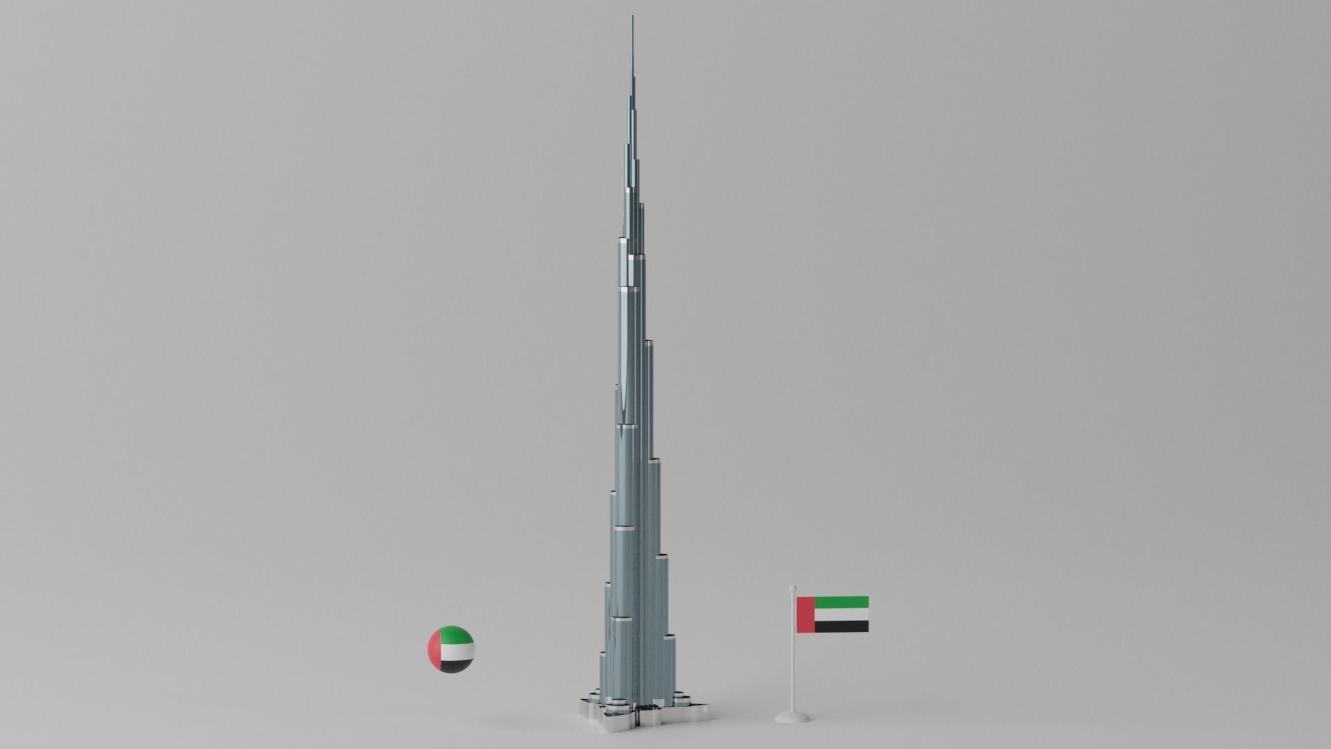 3D model Burj Khalifa Dubai Tower 2 VR / AR / low-poly | CGTrader