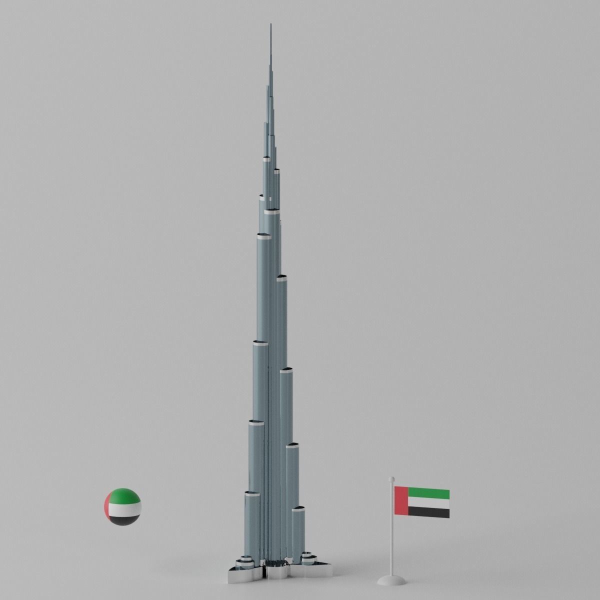 3D model Burj Khalifa Dubai Tower 2 VR / AR / low-poly | CGTrader