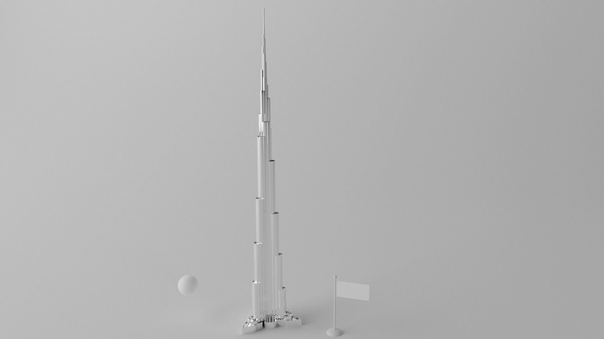 3D model Burj Khalifa Dubai Tower 2 VR / AR / low-poly | CGTrader