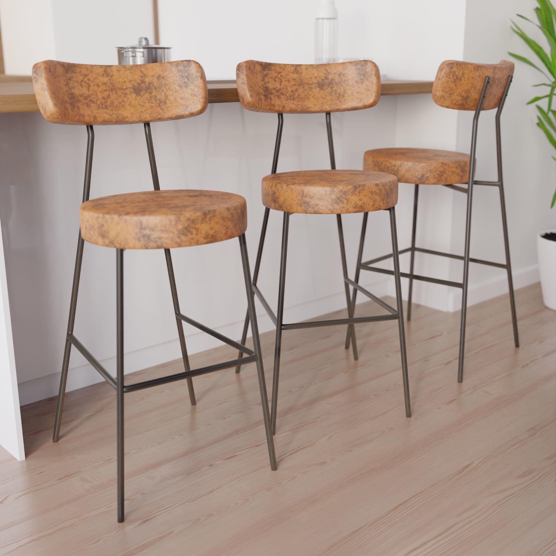 3D model Milan Stool Replica VR / AR / low-poly | CGTrader