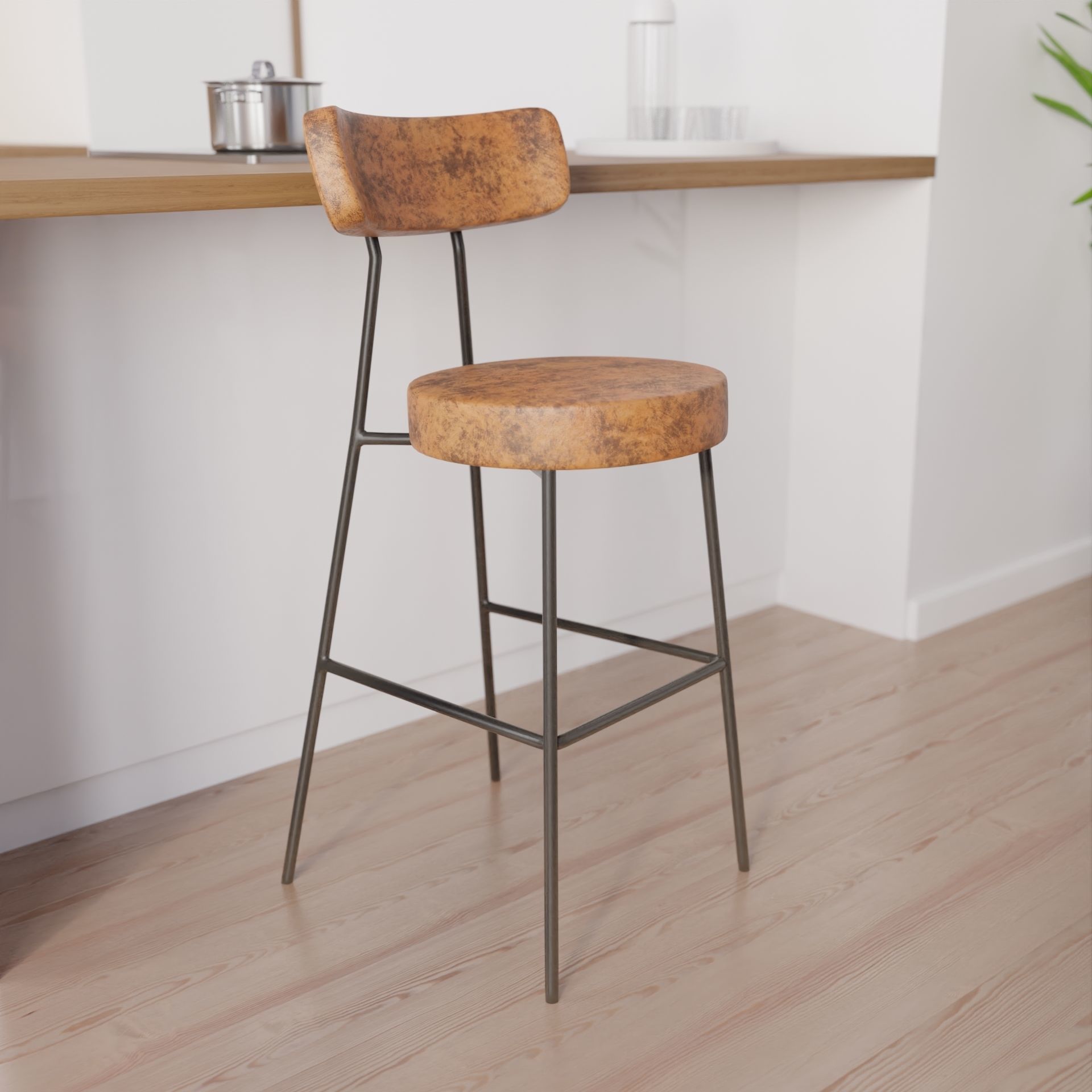 3D model Milan Stool Replica VR / AR / low-poly | CGTrader