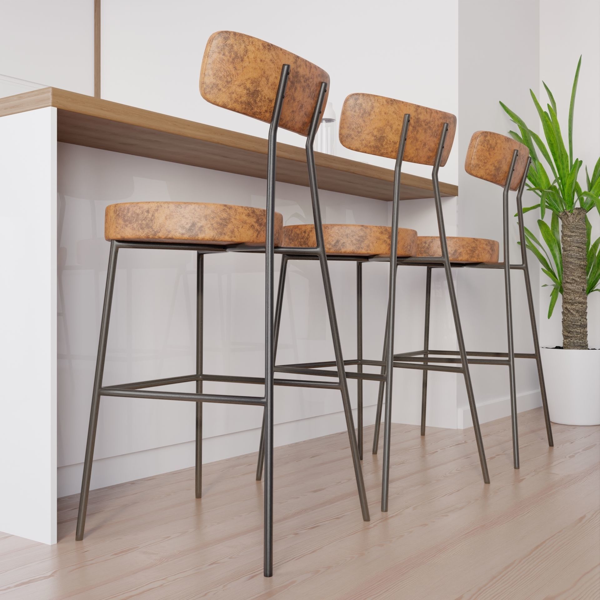 3D model Milan Stool Replica VR / AR / low-poly | CGTrader