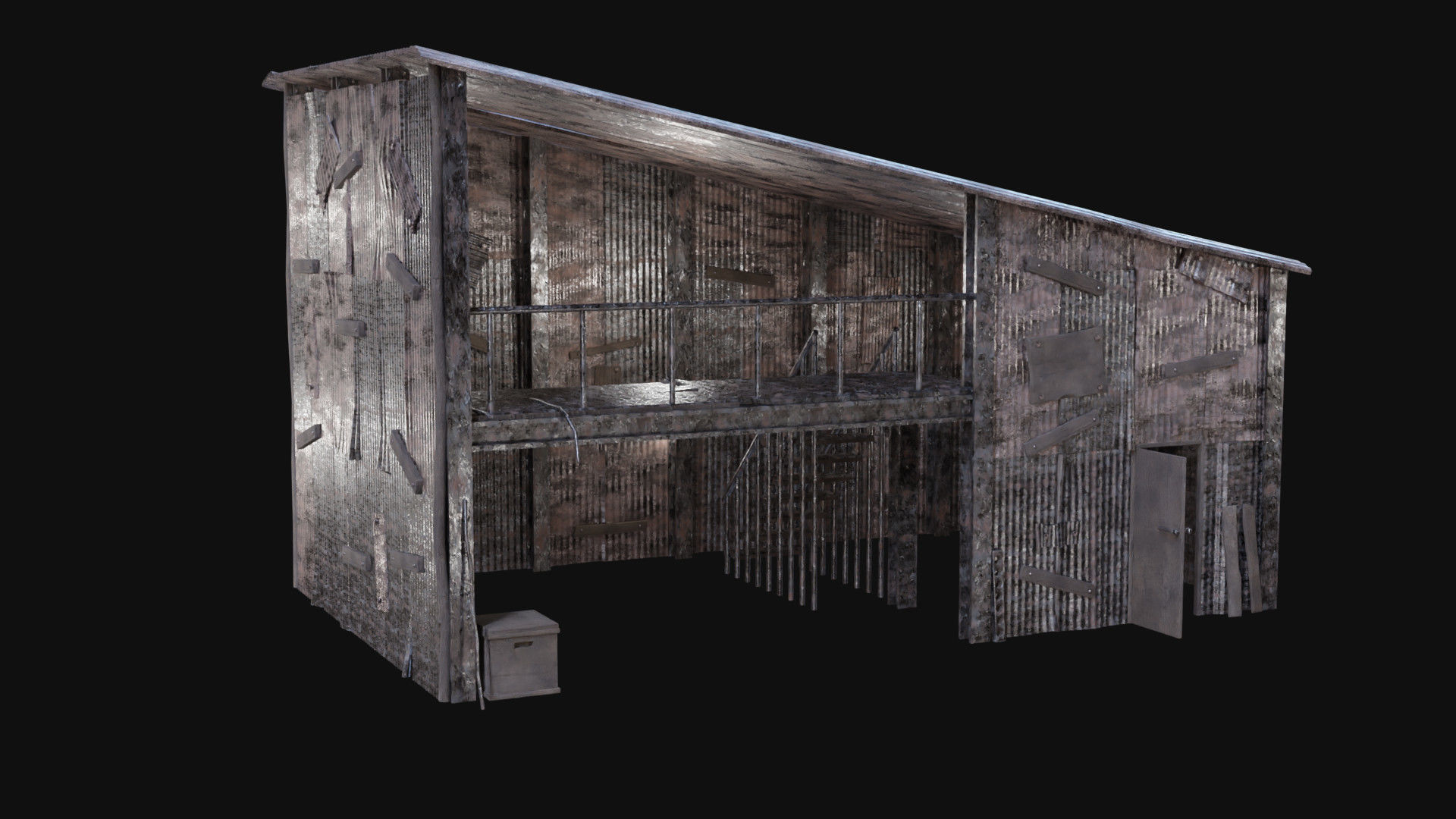 3D model SHELTER POST APO HOUSE HUT IMPROVISED PLATE DEBRIS SURVIVAL ...