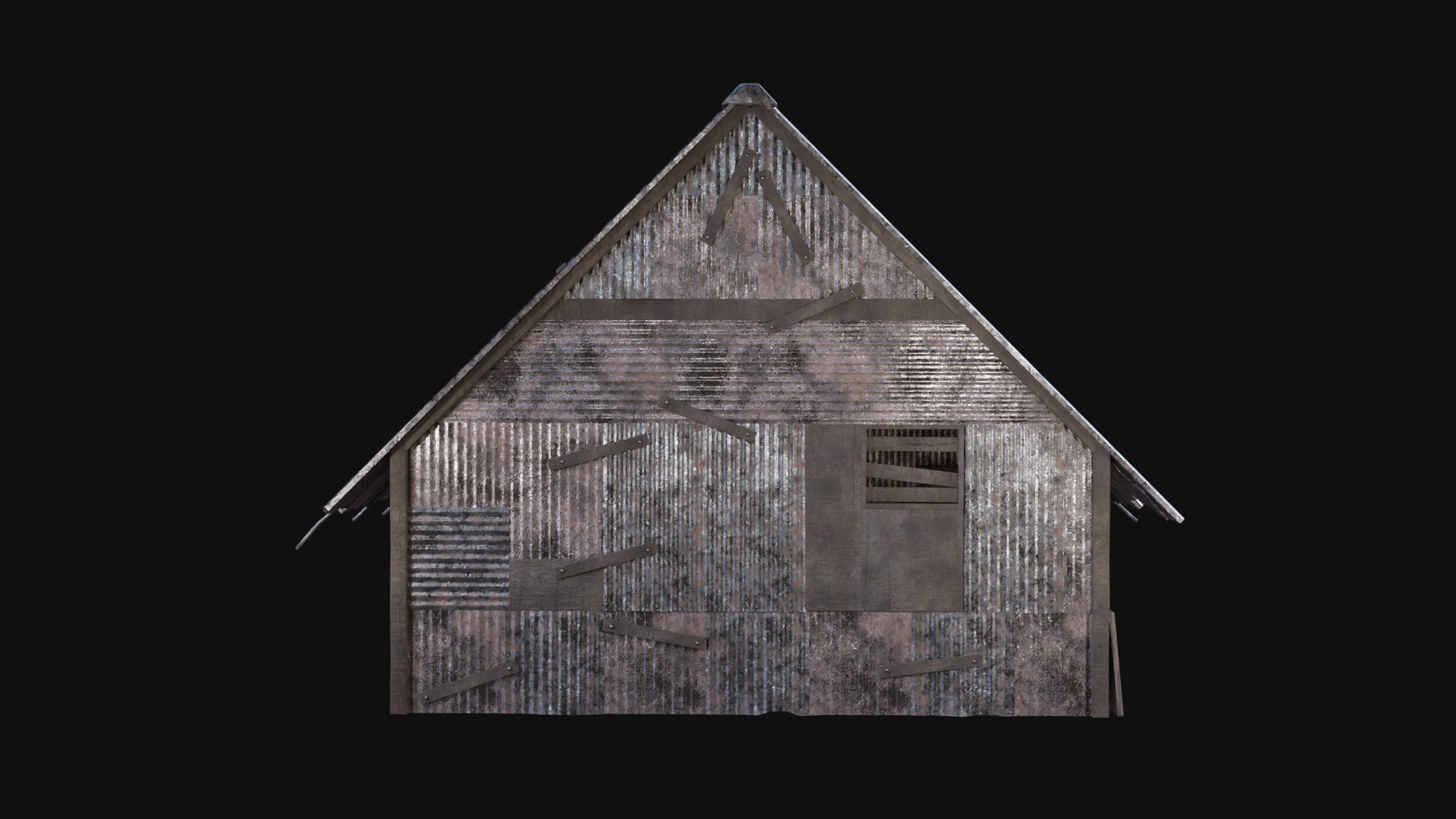 3D model SHELTER POST APO HOUSE HUT IMPROVISED PLATE DEBRIS SURVIVAL ...