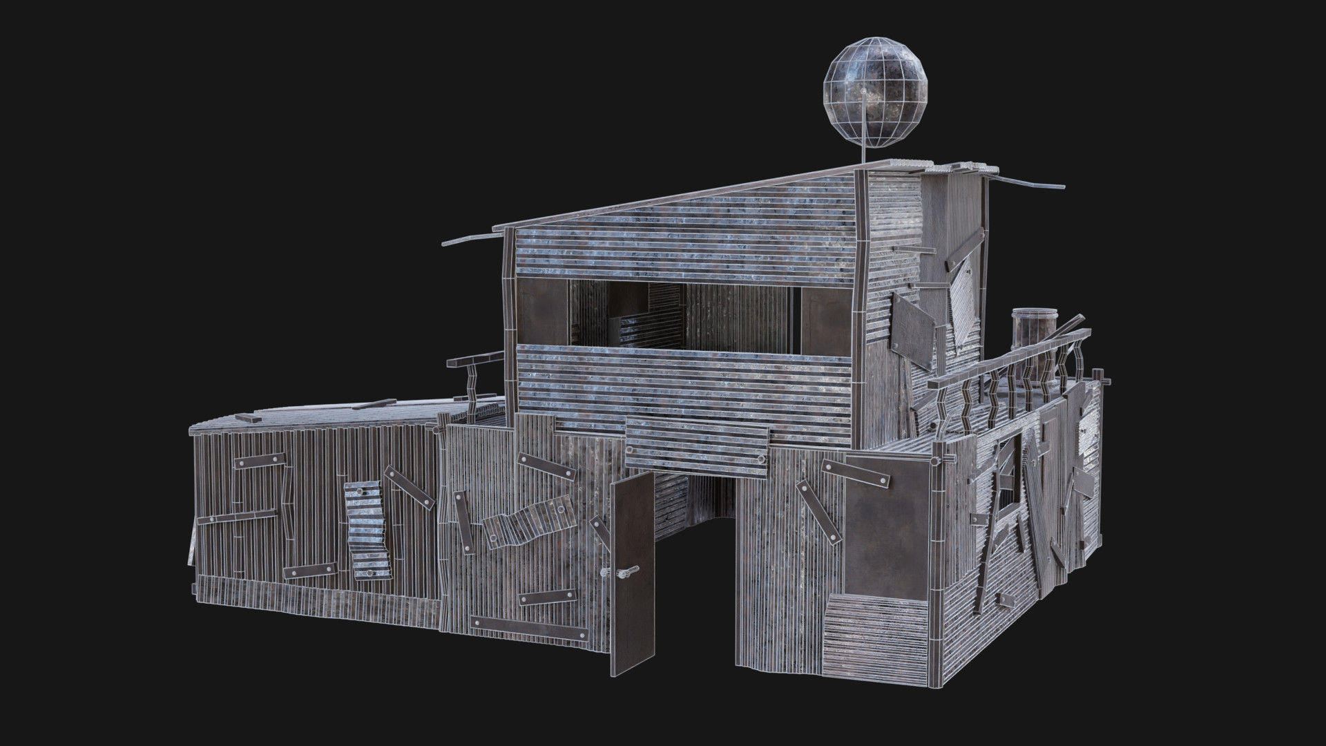 3D model SHELTER POST APO HOUSE HUT IMPROVISED PLATE DEBRIS SURVIVAL ...