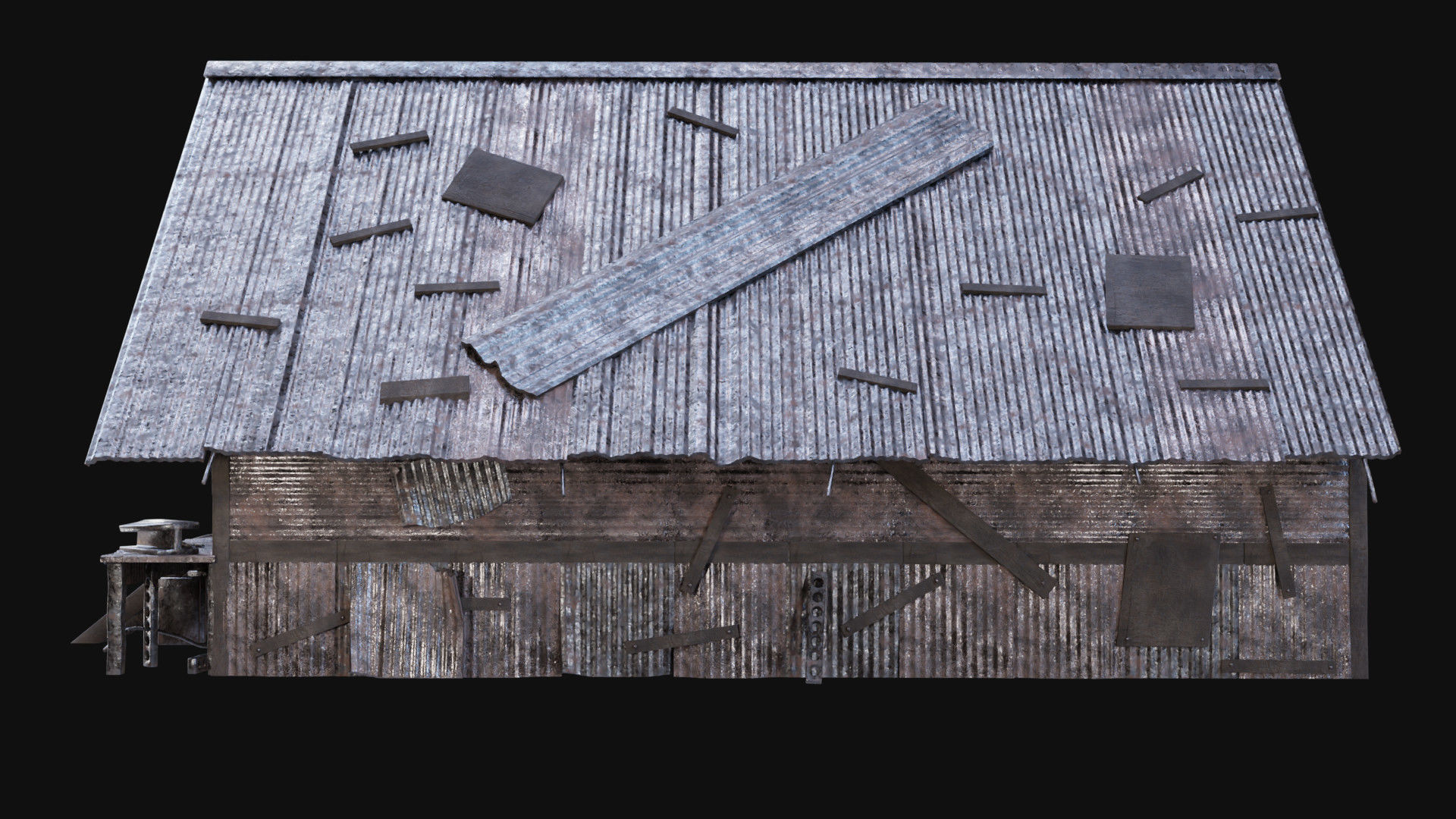 3D model SHELTER POST APO HOUSE HUT IMPROVISED PLATE DEBRIS SURVIVAL ...