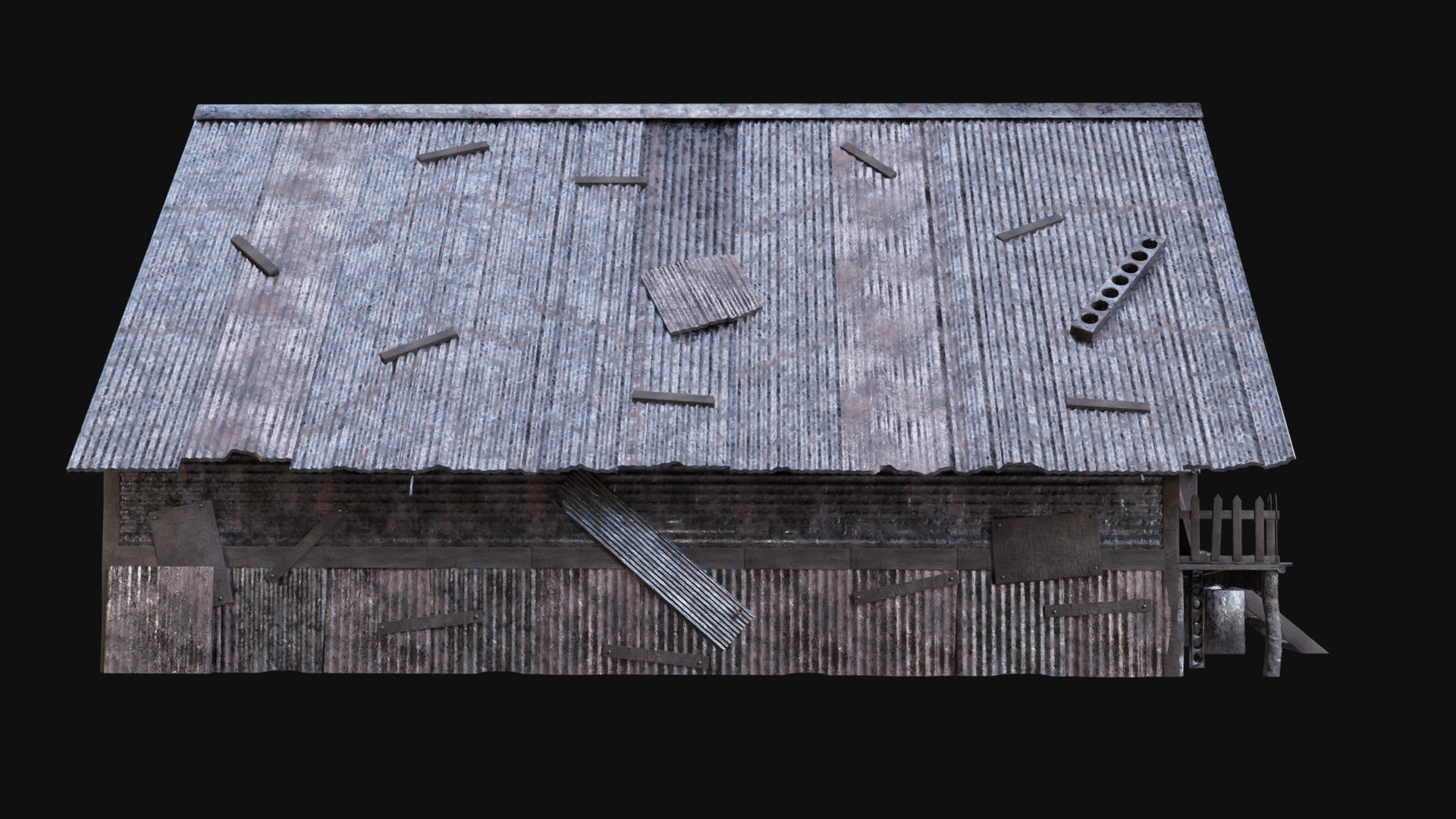 3D model SHELTER POST APO HOUSE HUT IMPROVISED PLATE DEBRIS SURVIVAL ...
