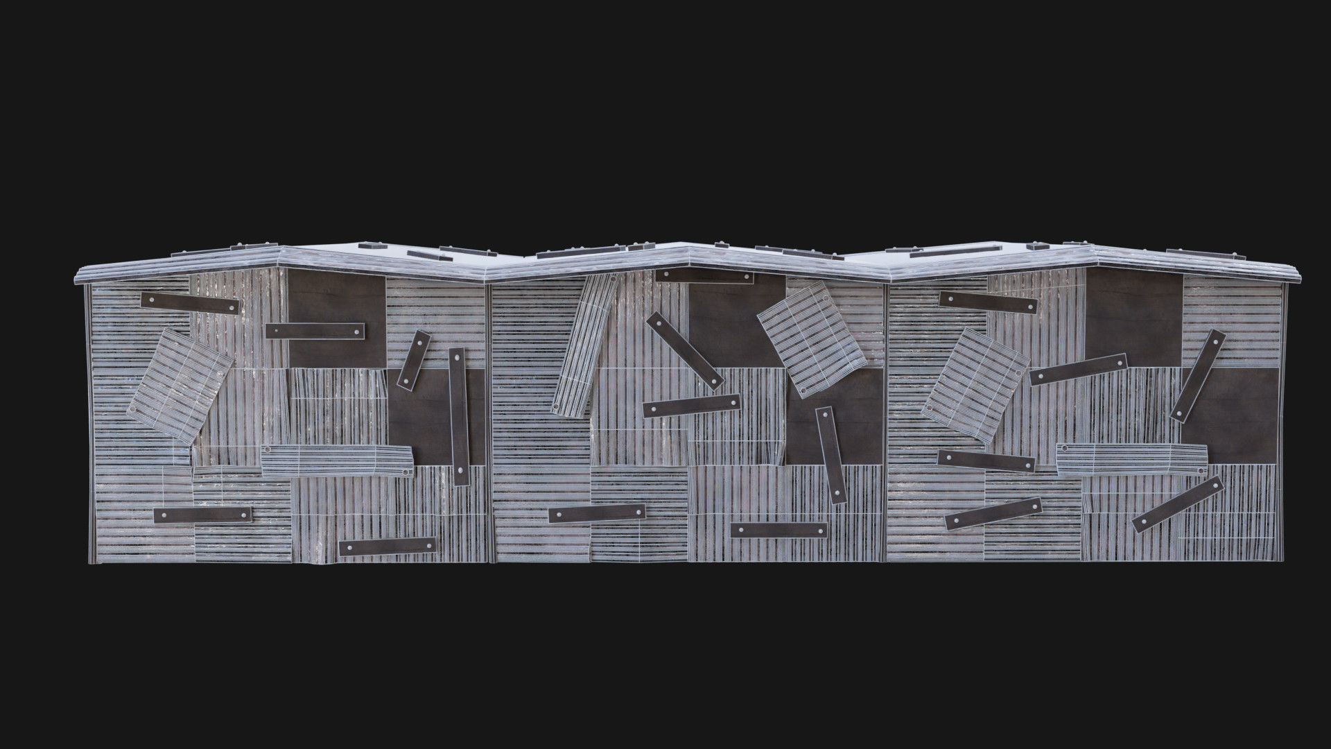 3D model SHELTER POST APO HOUSE HUT IMPROVISED PLATE DEBRIS SURVIVAL ...