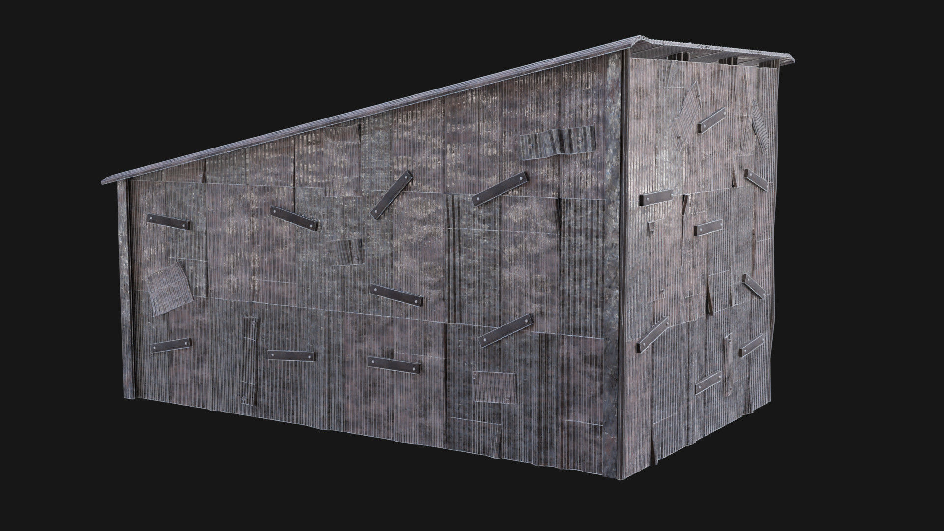 3D model SHELTER POST APO HOUSE HUT IMPROVISED PLATE DEBRIS SURVIVAL ...