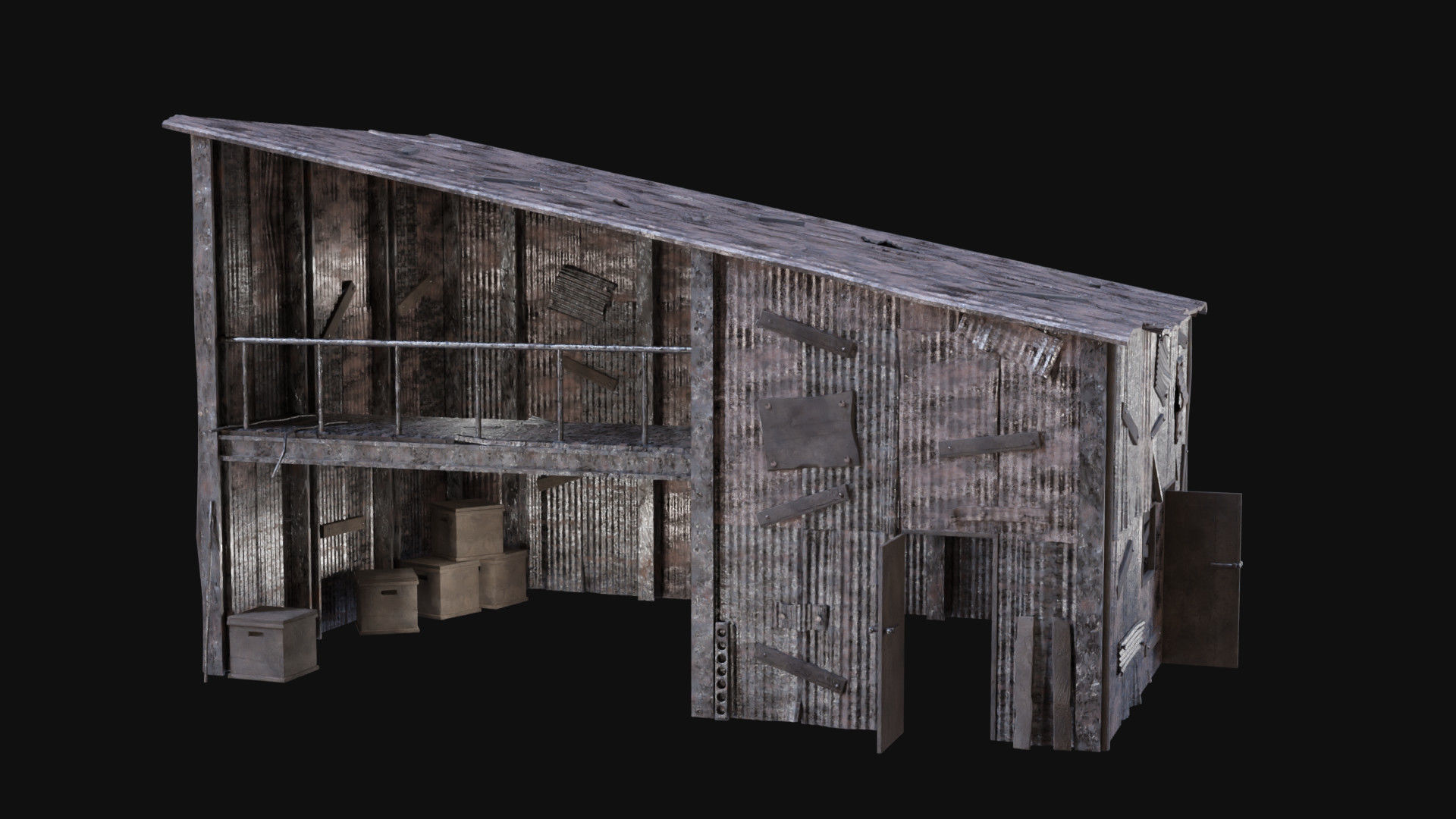 3D model SHELTER POST APO HOUSE HUT IMPROVISED PLATE DEBRIS SURVIVAL ...