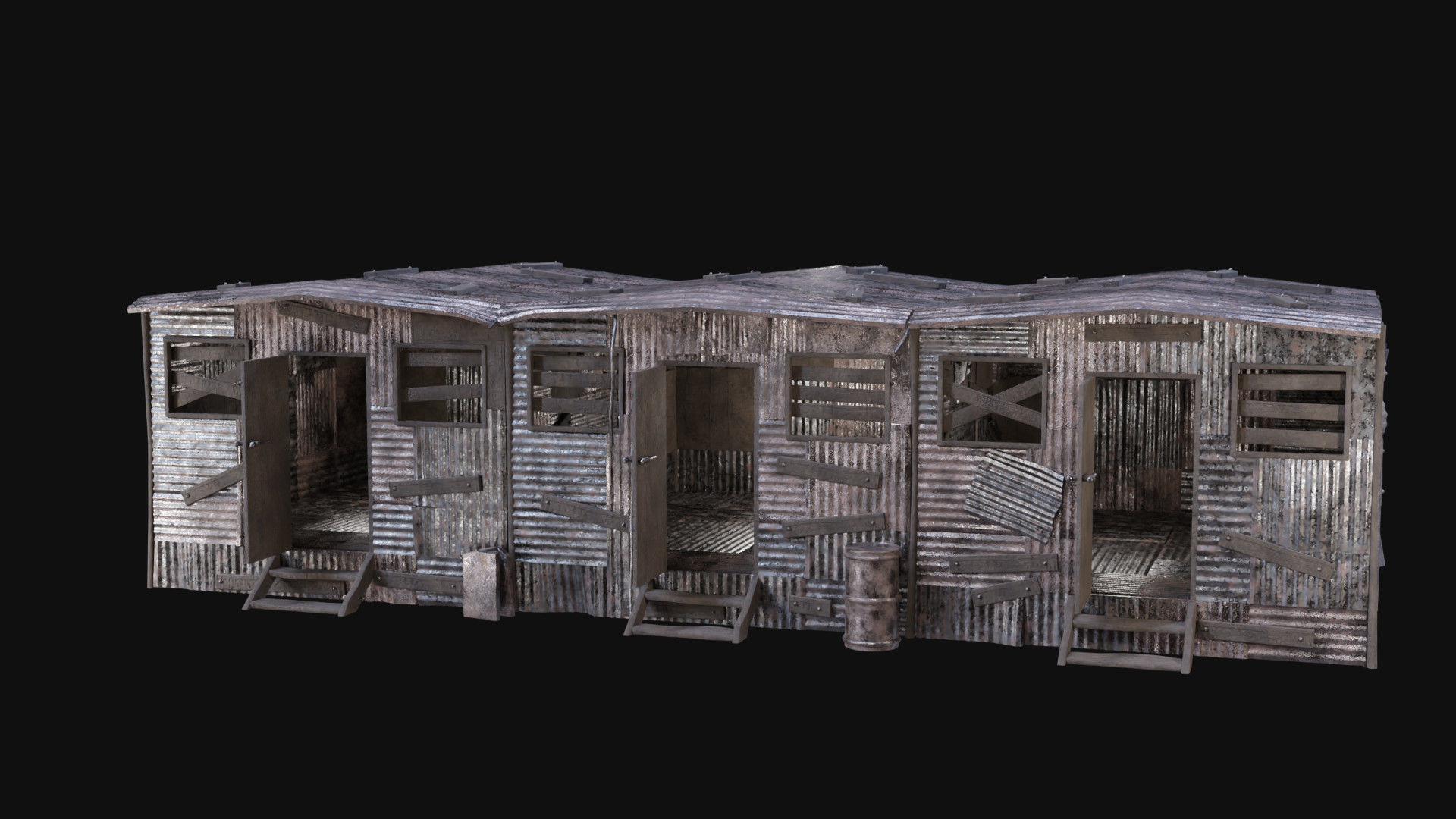 3D model SHELTER POST APO HOUSE HUT IMPROVISED PLATE DEBRIS SURVIVAL ...