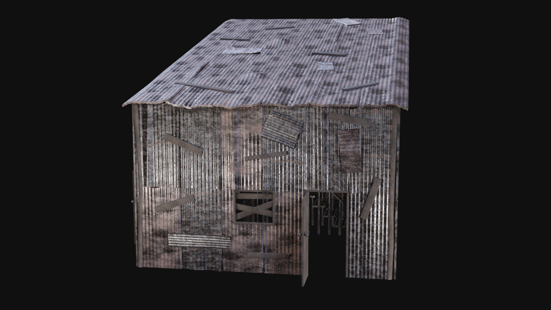 3D model SHELTER POST APO HOUSE HUT IMPROVISED PLATE DEBRIS SURVIVAL ...
