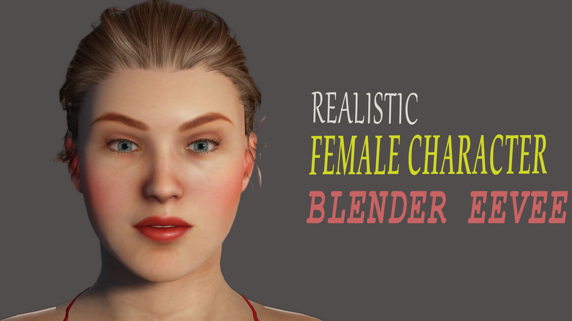3D model Realistic Female Character Low-poly 3D model VR / AR / low ...