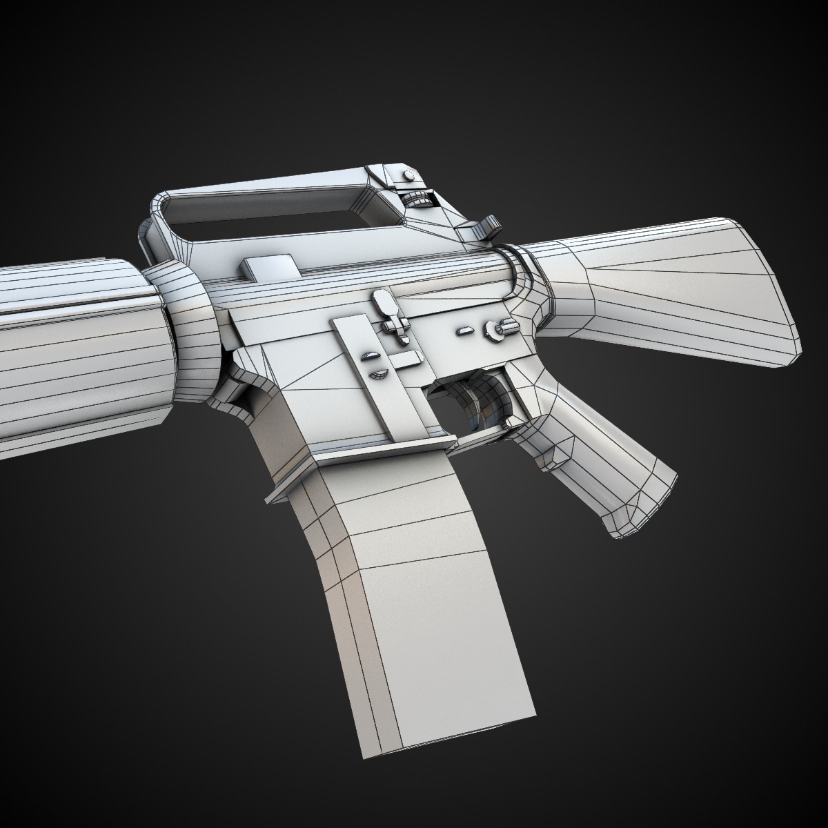 3D model M16 Assault rifle VR / AR / low-poly | CGTrader