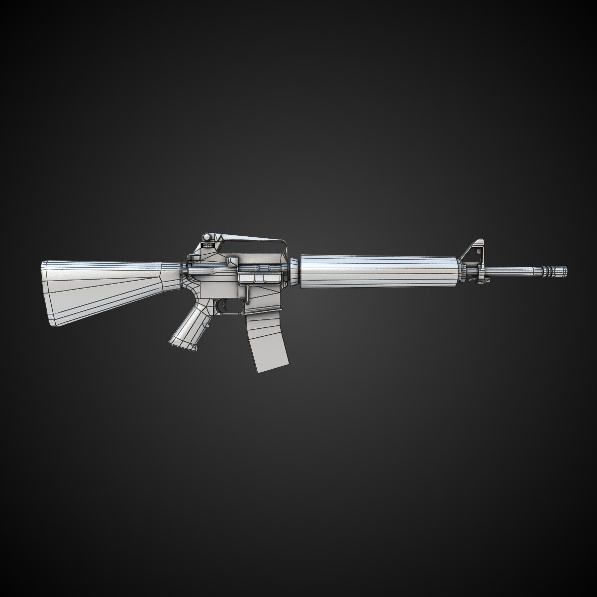 3D model M16 Assault rifle VR / AR / low-poly | CGTrader