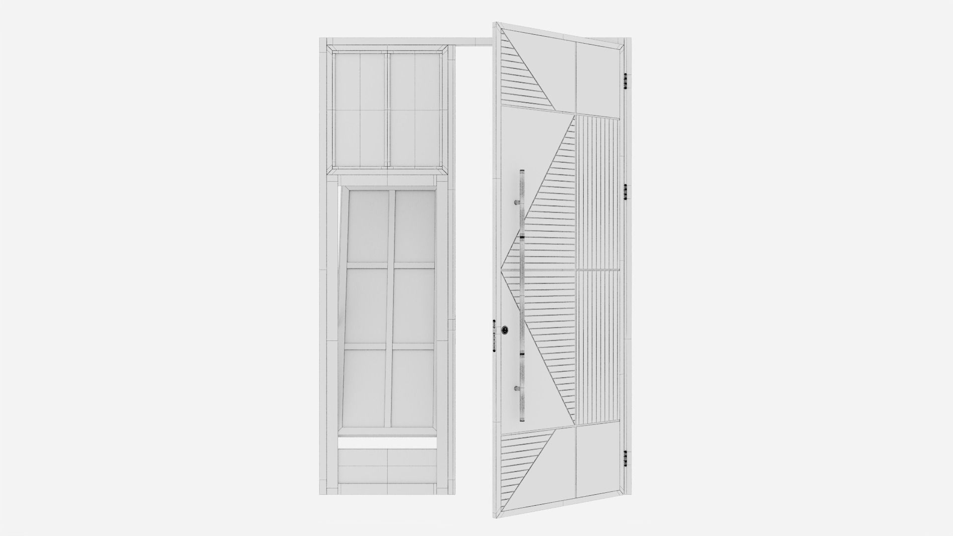 Aluminium door 266 3D model | CGTrader