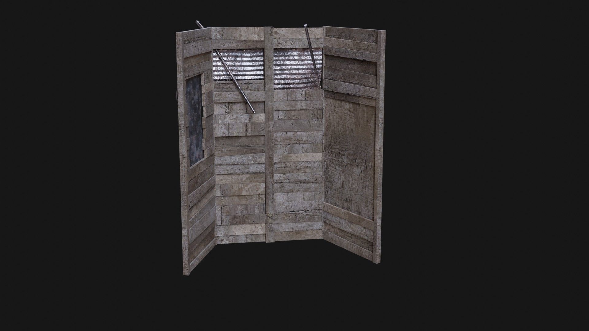 3D model PALISADE POSTAPO WALL BARRIER FENCE FORT SURVIVAL ZOMBIE PACK ...