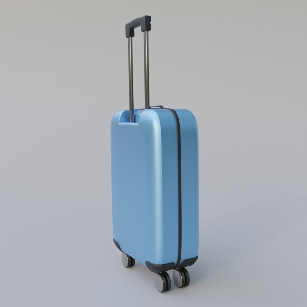 Small blue suitcase 3D model | CGTrader