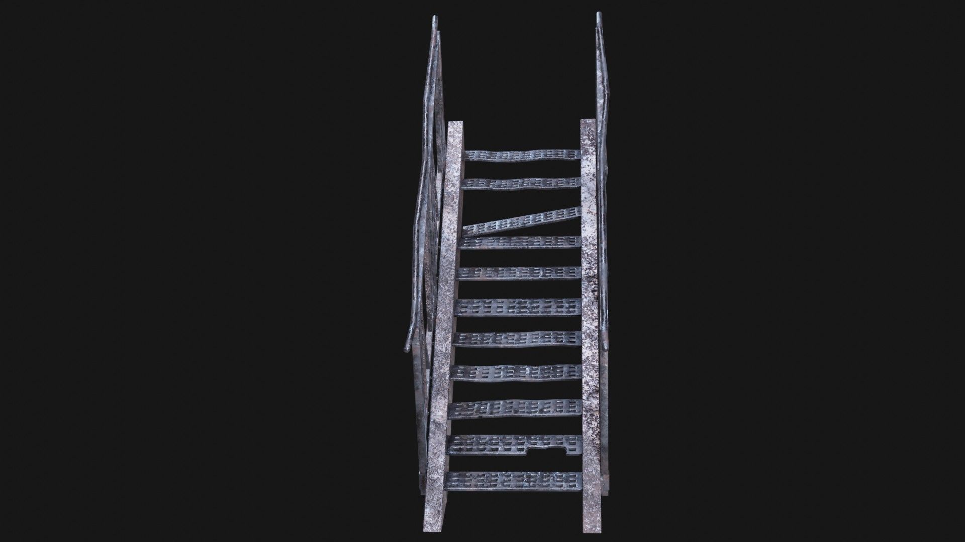3D model POST APO STAIRS IMPROVISED STAIRCASE COLLECTION PACK AAA VR ...