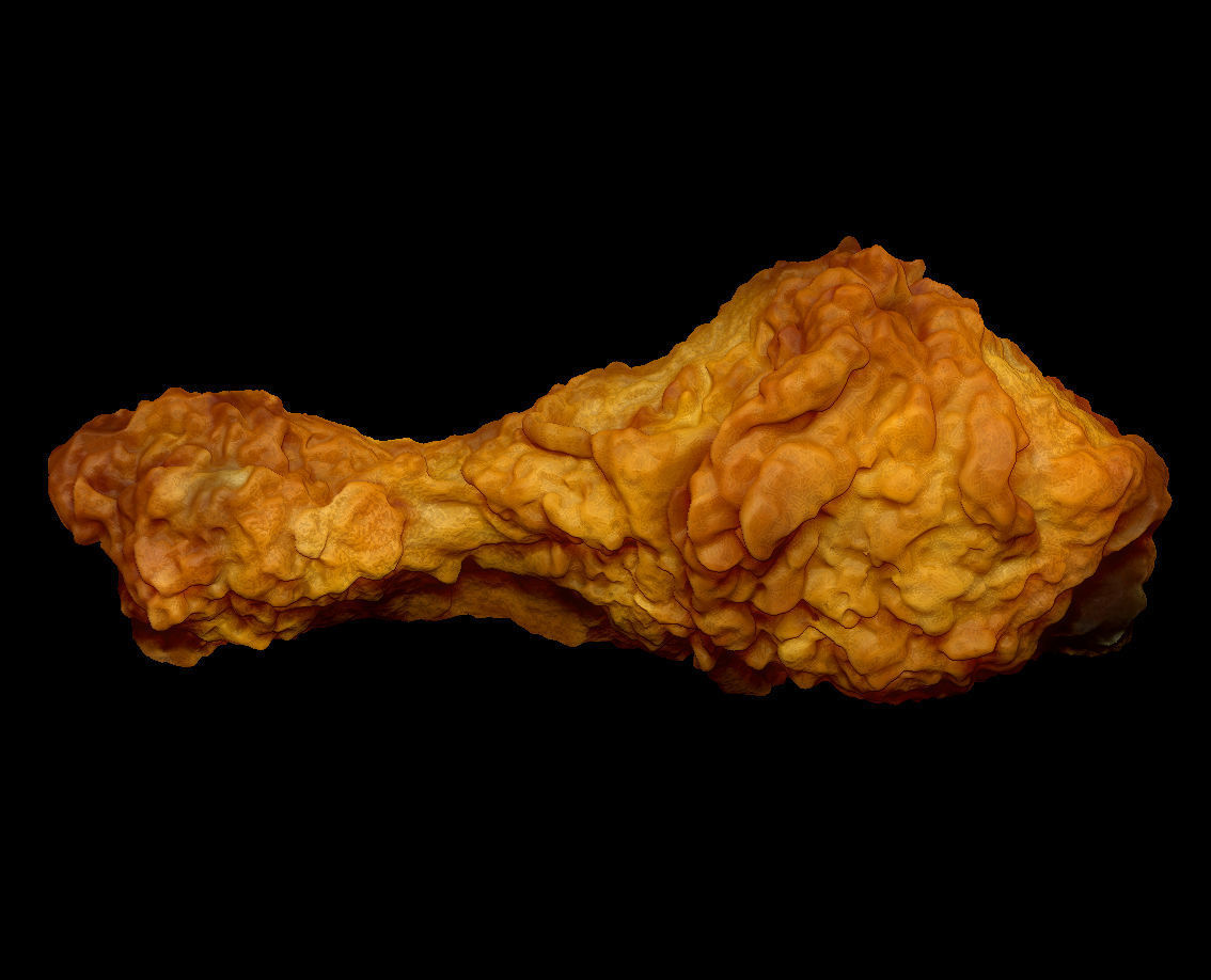 Fried Chicken 3D Print Model 3D model 3D printable | CGTrader