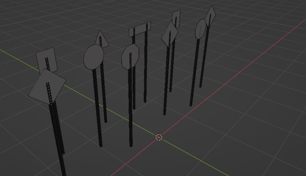 Basic road sign pack free 3D model | CGTrader