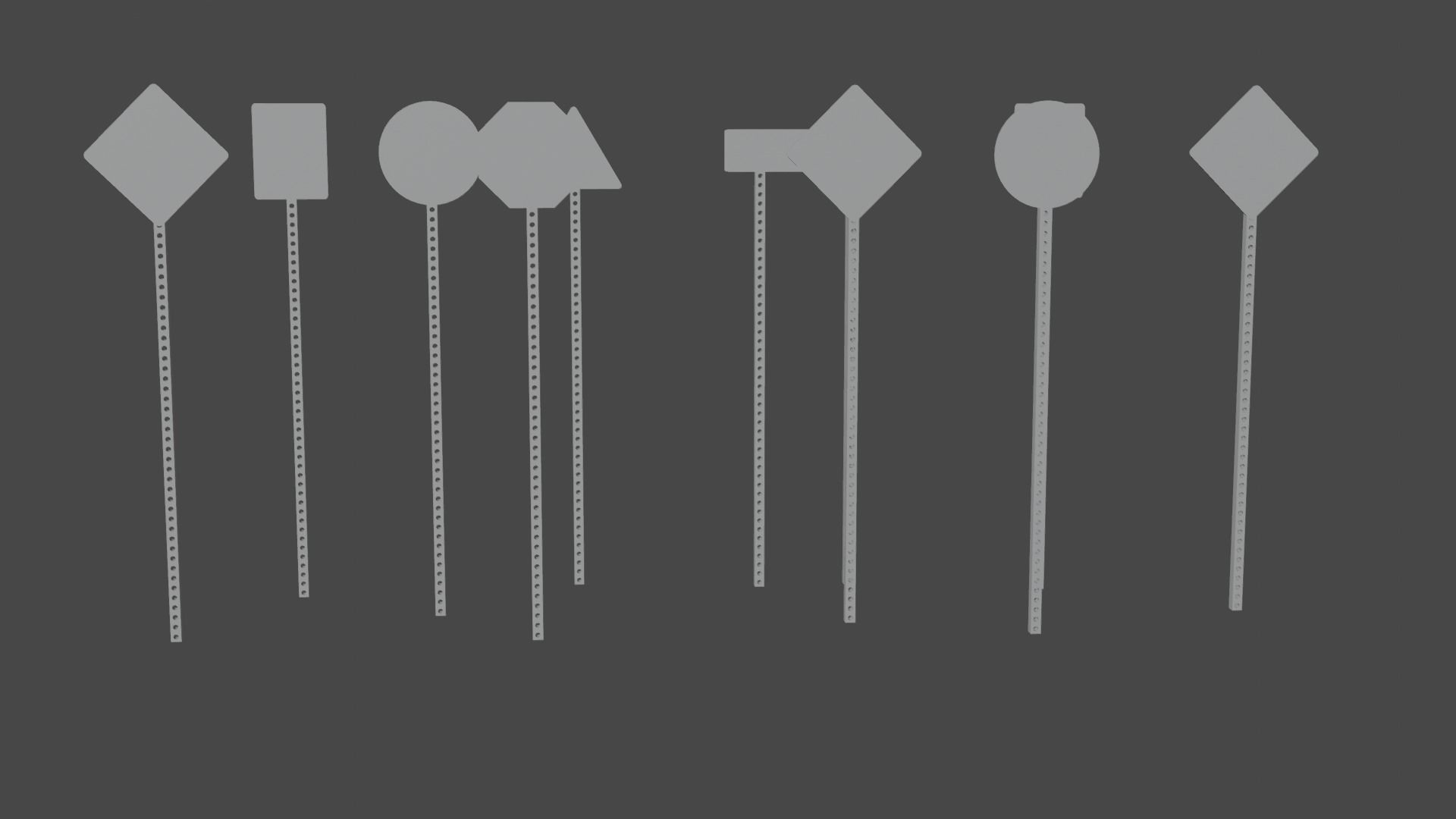 Basic road sign pack free 3D model | CGTrader