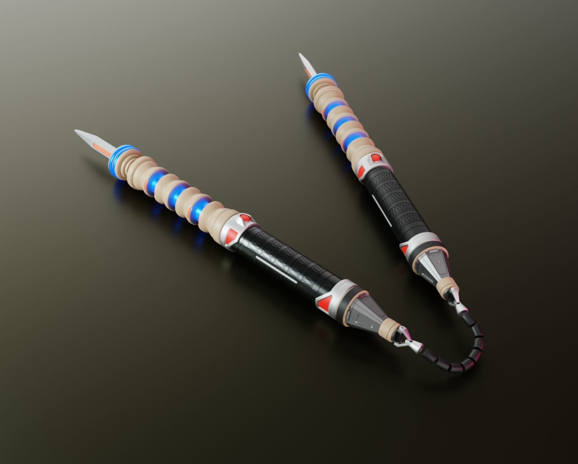 Apex Legends Ash Heirloom Strongest Link nunchaku cosplay props 3D ...