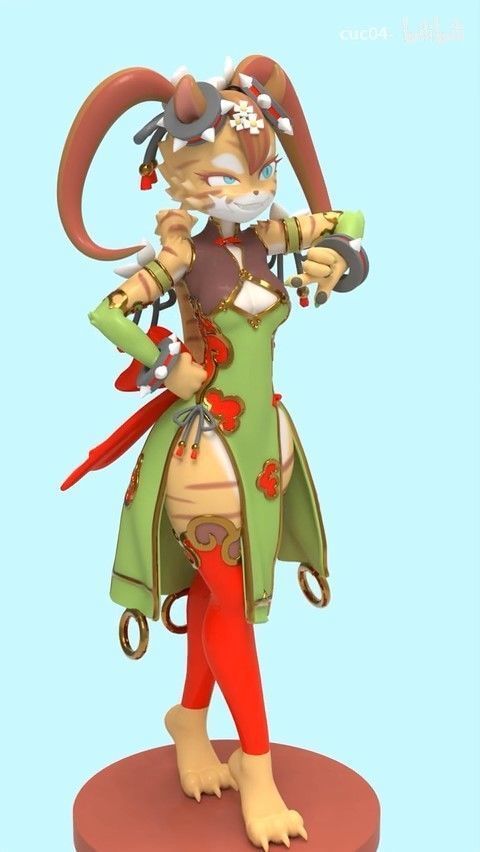 Toukotsu furry figure 3D model 3D printable | CGTrader