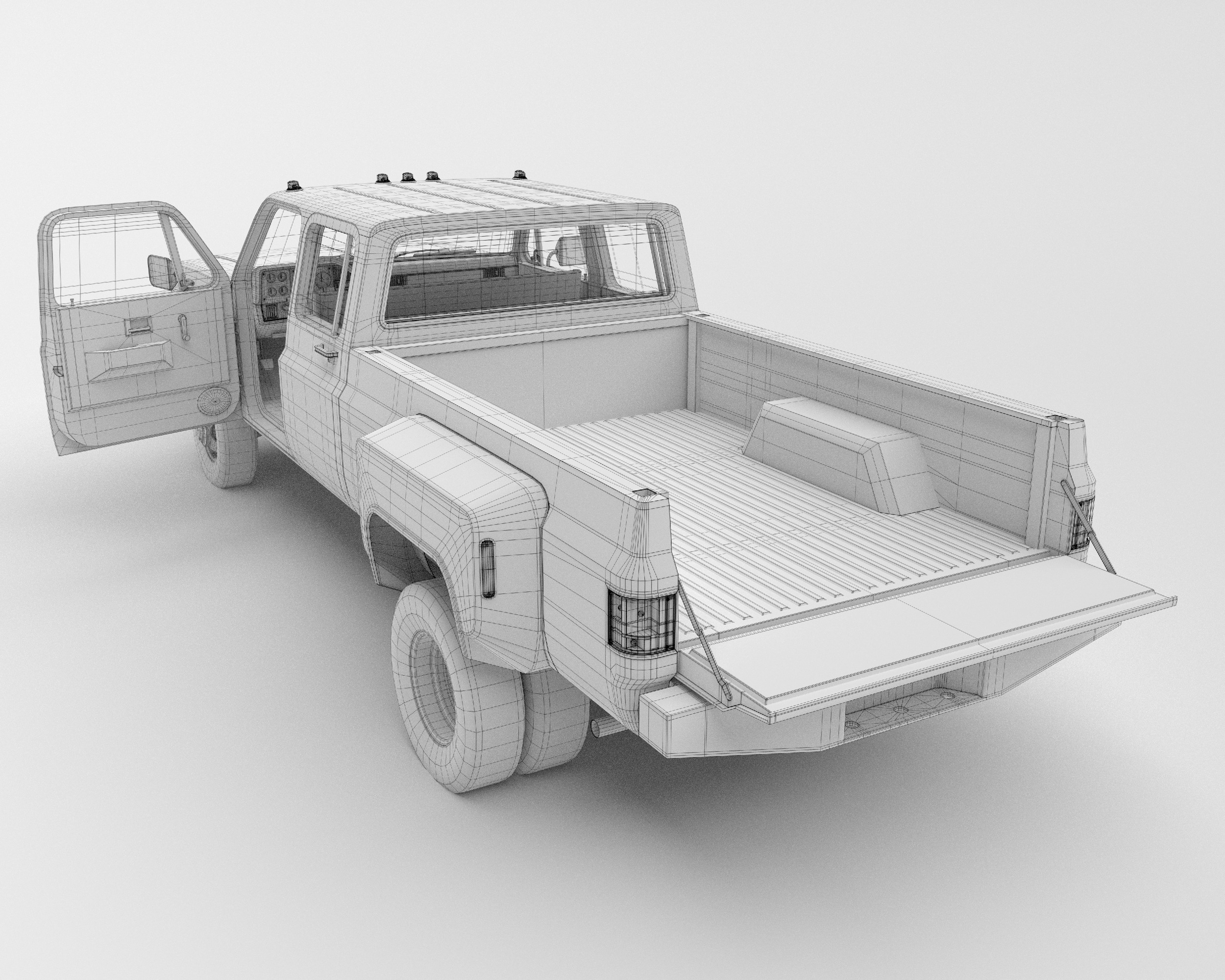 Chevrolet K30 Crew Cab Dually 1989 3D model | CGTrader