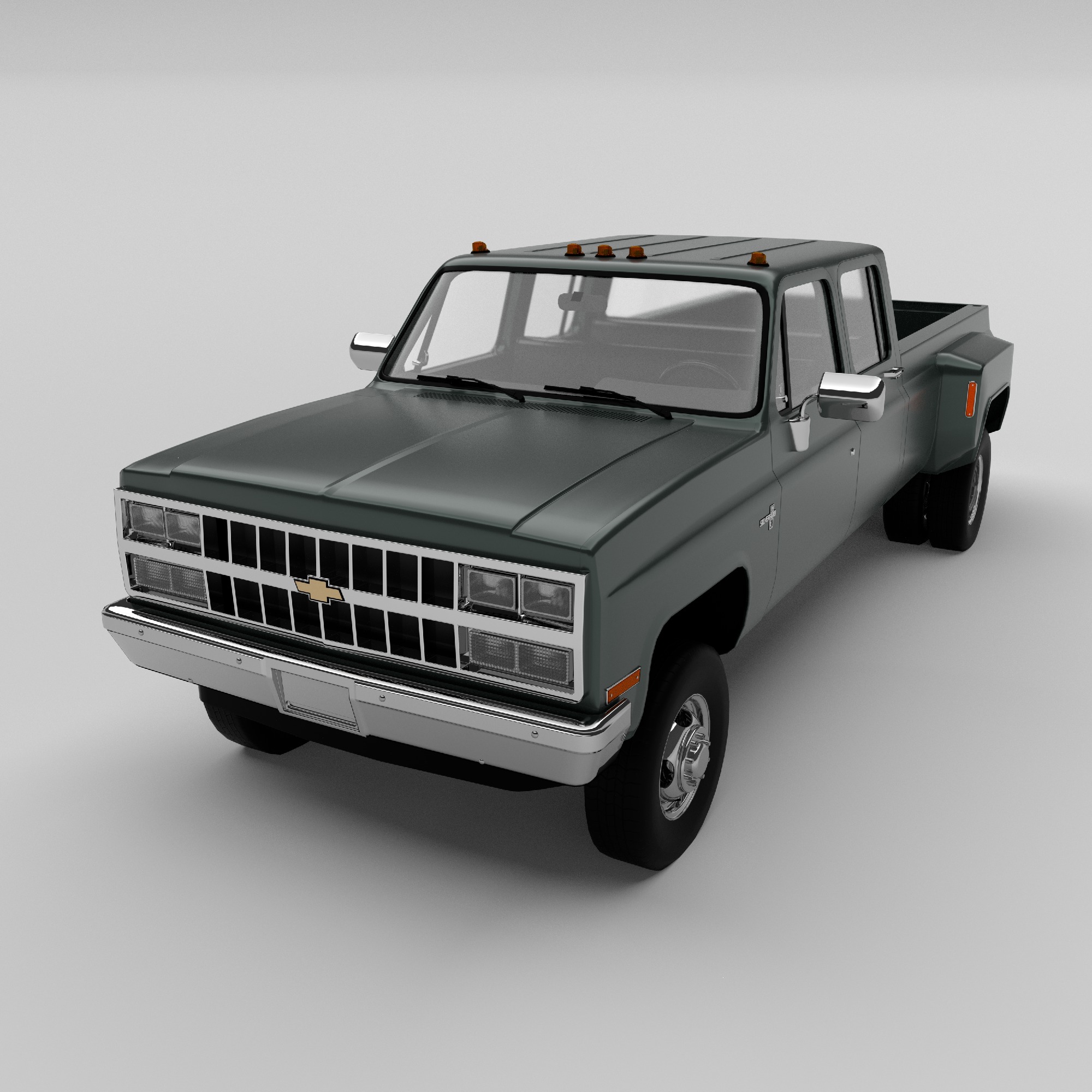 Chevrolet K30 Crew Cab Dually 1989 3D model | CGTrader