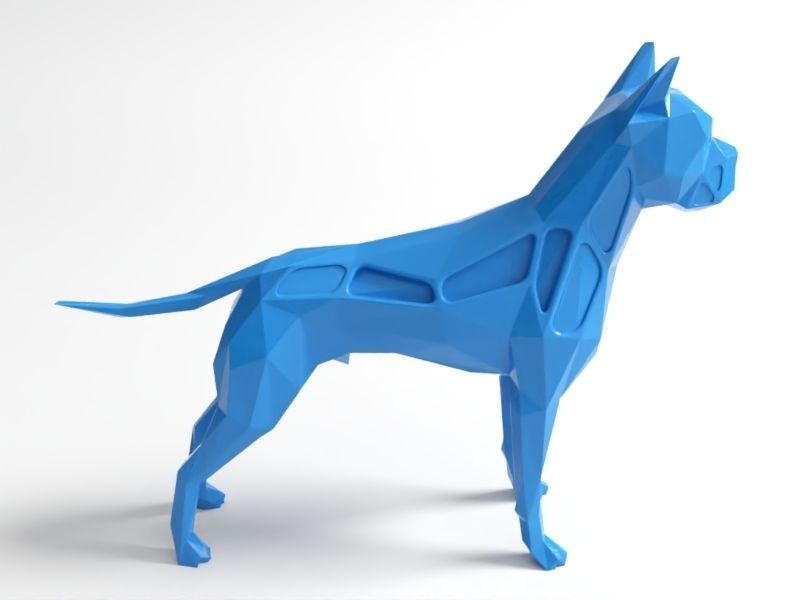 Polygon German Boxer Dog 3D model 3D printable | CGTrader