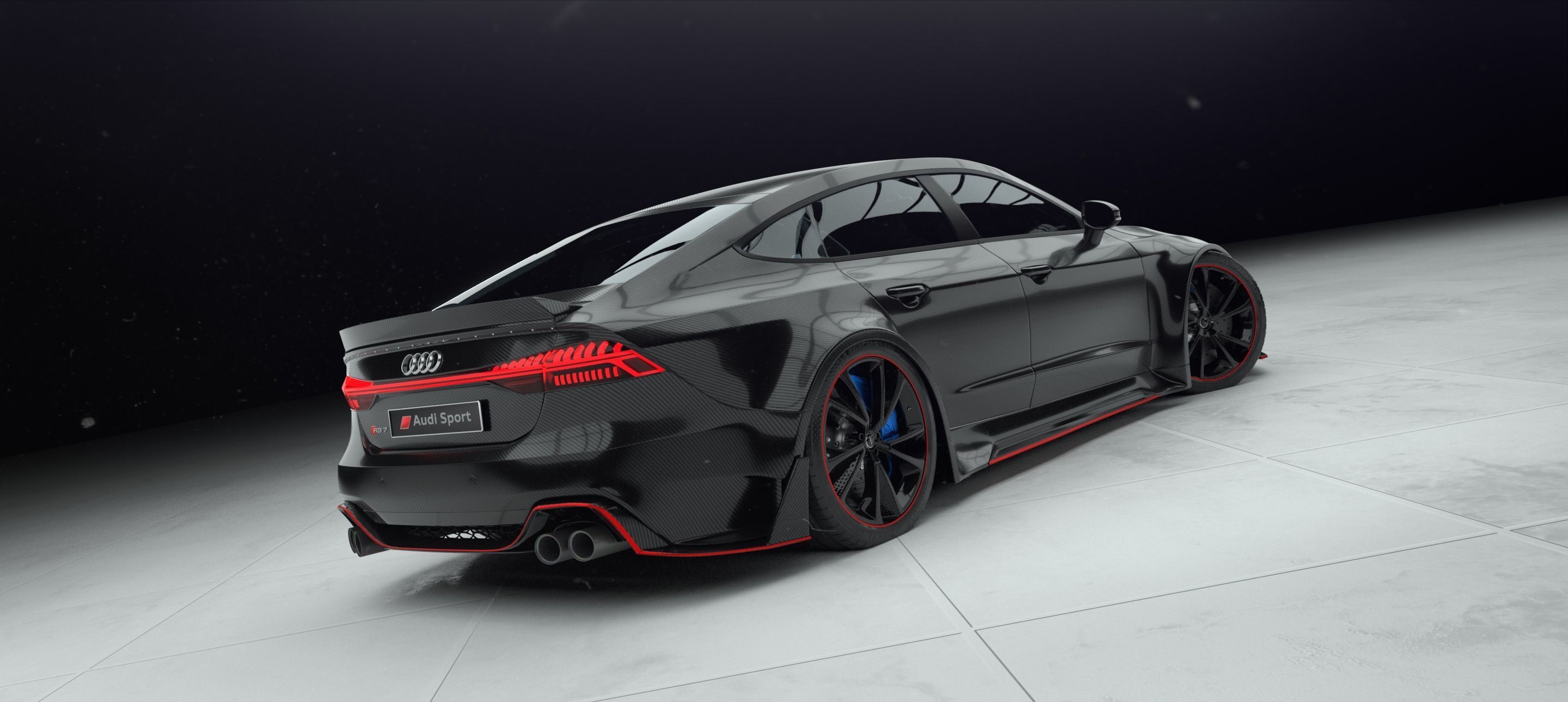 High Poly Widebody Audi RS7 3D model | CGTrader