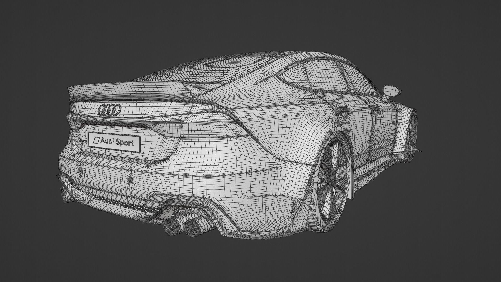 High Poly Widebody Audi RS7 3D model | CGTrader