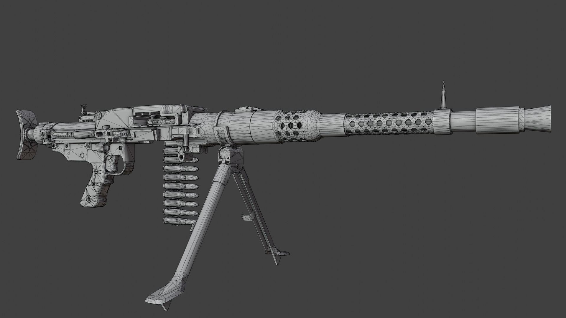 3D model German MG131 Heavy Machine Gun VR / AR / low-poly | CGTrader