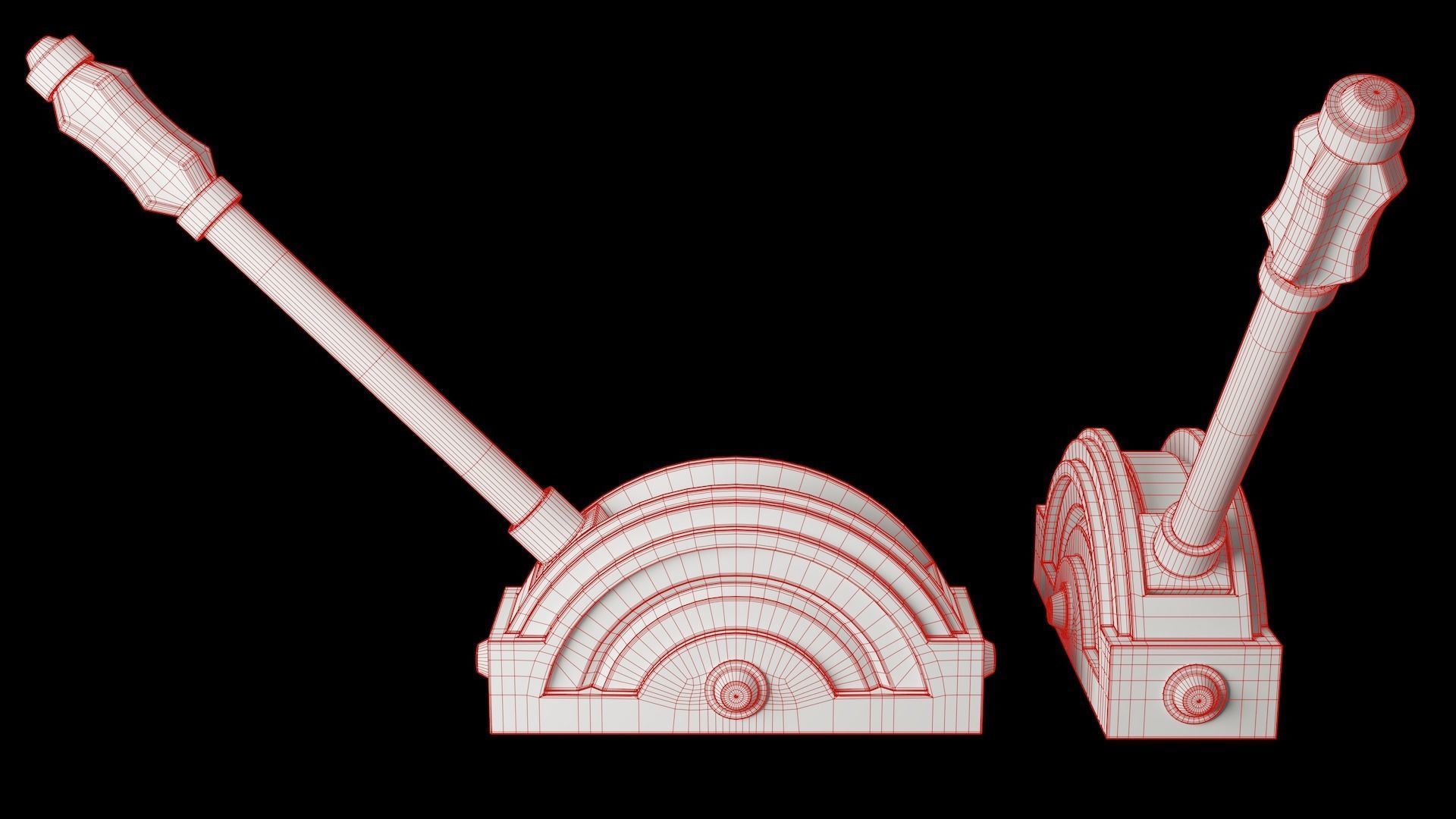 3D model Floor Mounted Lever Mechanism VR / AR / low-poly | CGTrader