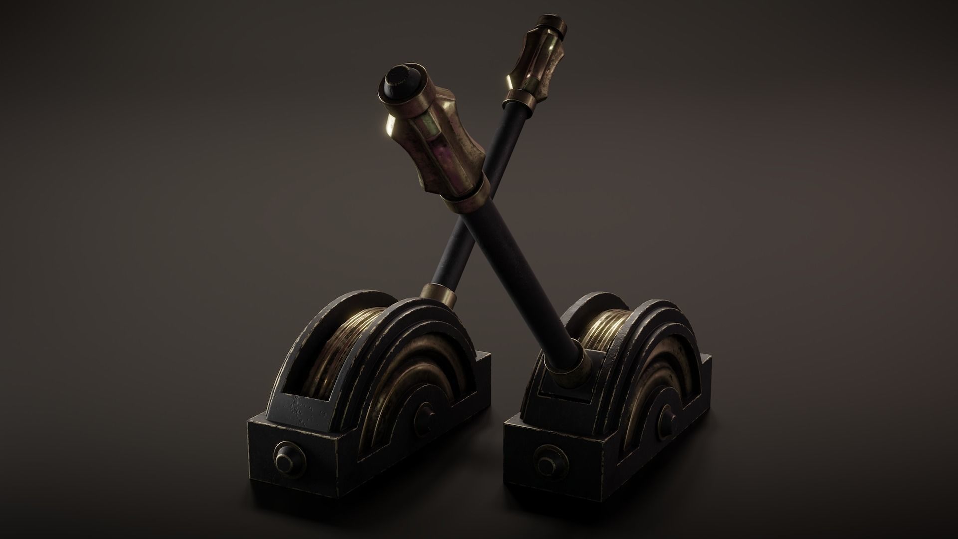 3D model Floor Mounted Lever Mechanism VR / AR / low-poly | CGTrader