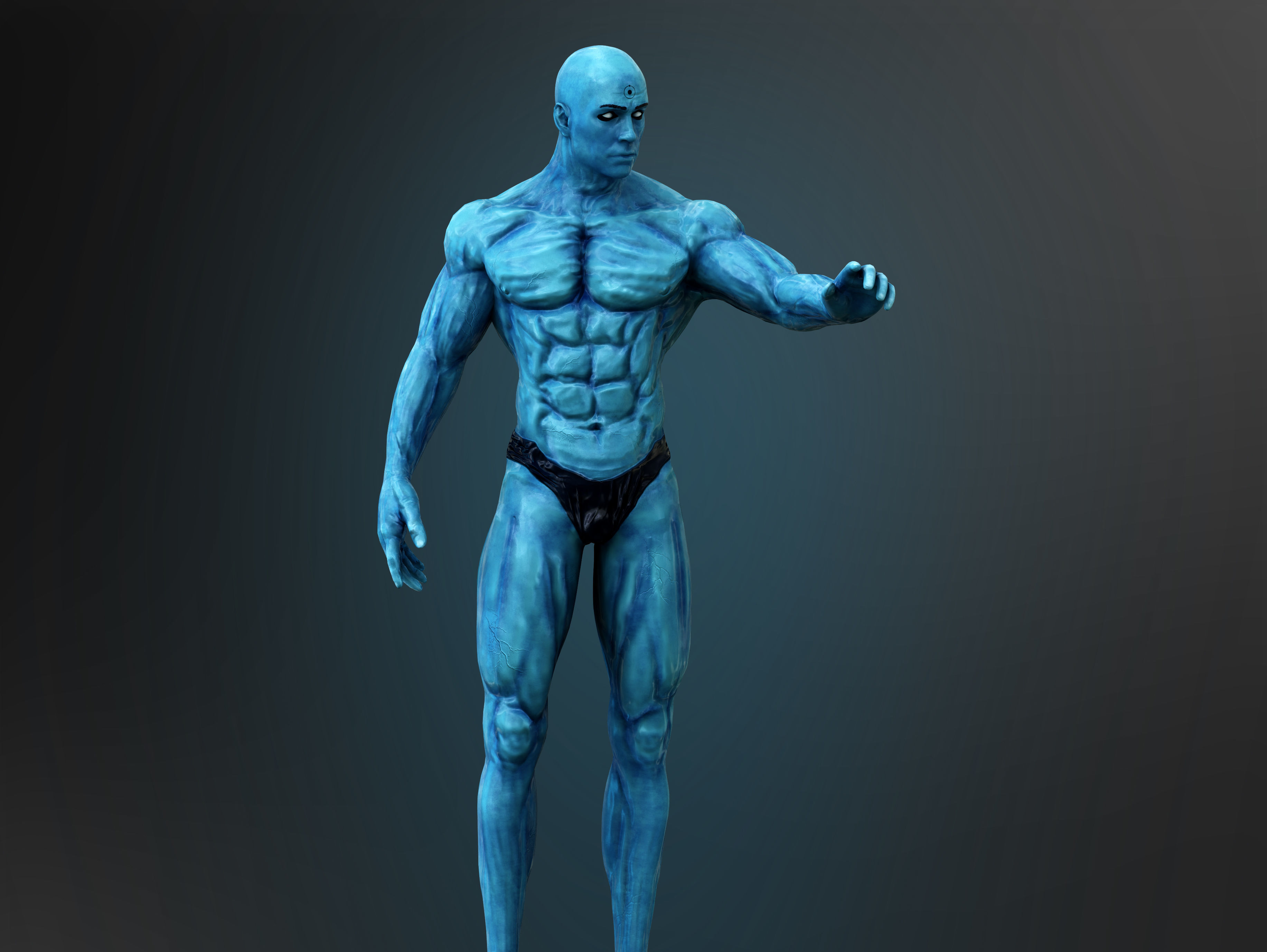 3D model Dr Manhattan VR / AR / low-poly rigged | CGTrader